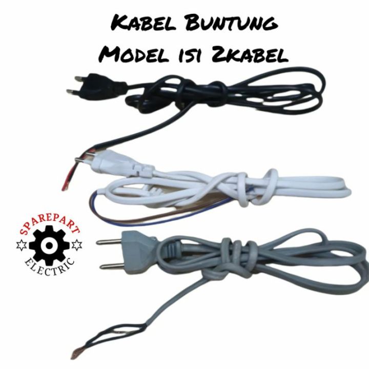 KABEL BUNTUNG UJUNG ISI 2PIN KABEL STEKER GEPENG UNIVERSAL BISA DI ...