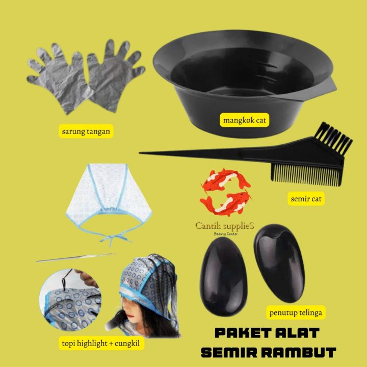 SENTRA . PAKET ALAT CAT SEMIR RAMBUT SALON BARBERSHOP LENGKAP | Lazada ...