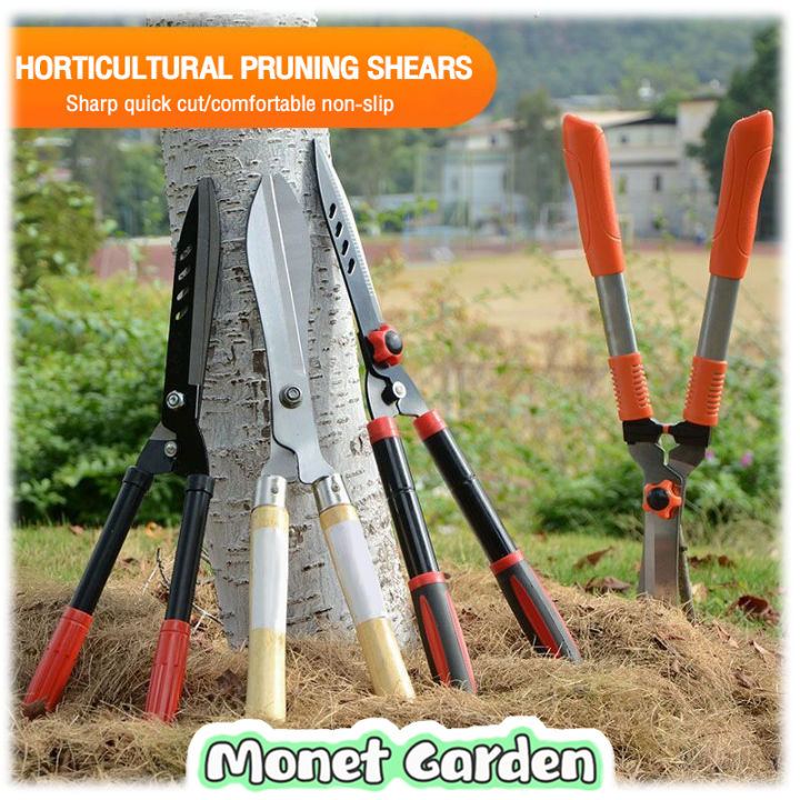 Gardening extendable long handled scissors, lawn effortless scissors ...