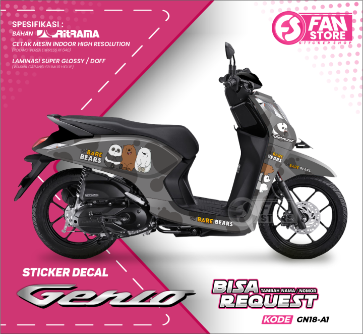 Decal honda genio full body simple style - Sticker striping genio ...