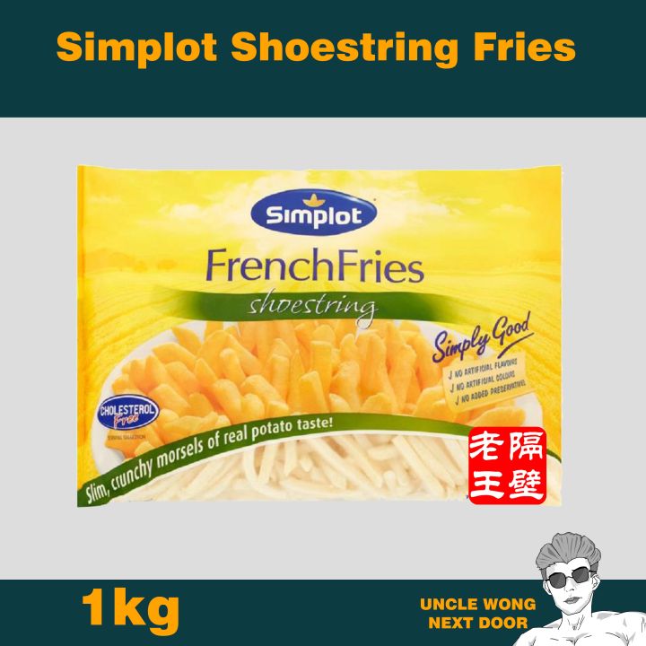 Simplot Shoestring Fries 1kg Frozen Uncle Wong | Lazada