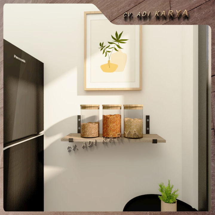 Rak Besi Siku Rak Dinding Minimalis Gantung Tempel Tembok-20 | Lazada ...