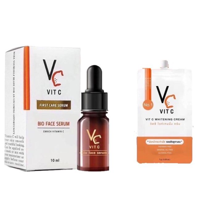 วิตซี น้องฉัตร ครีม/เซรั่ม RATCHA VC Vit C Bio Face Serumของแท้ 100% | Lazada.co.th