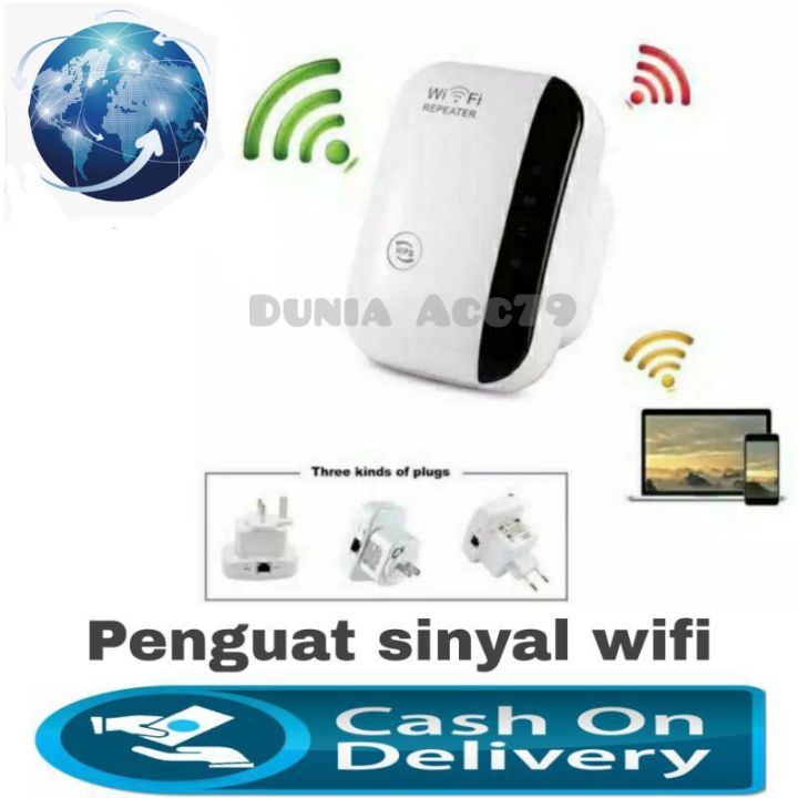 Wifi Repeater Portable 300Mbps Wireless Penguat Sinyal signal booster ...