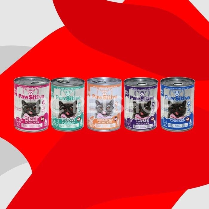Pawsitive Makanan Basah Wet Food Anak Kucing Dewasa Kaleng 400 Gram ...