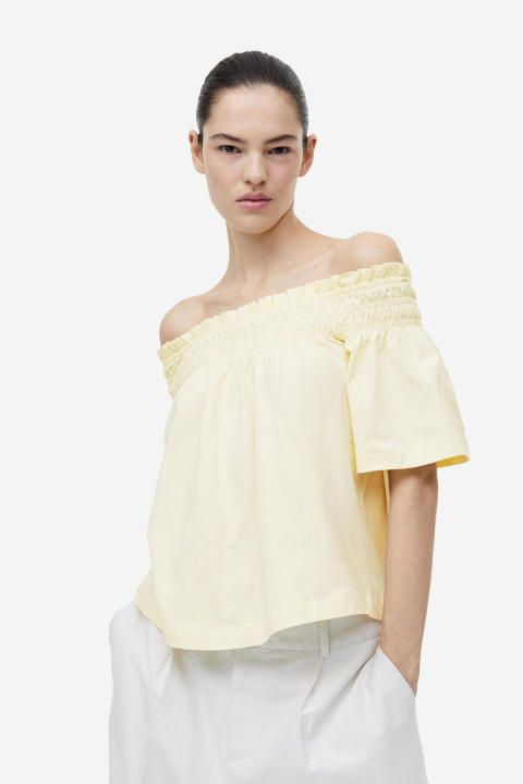 H&M - Off-the-shoulder jersey top | Lazada PH