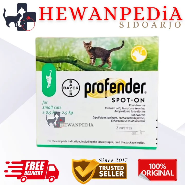 PROFENDER CAT SMALL 1 PIPET 0.5 kg - 2.5 kg Obat Cacing Tetes Spot On ...