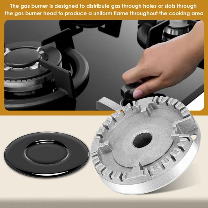 1Set Stove Lid Upgraded Oven Gas Hob Burner Crown Flame Cap Gas Burner Flame Cap Fits Most Gas ...
