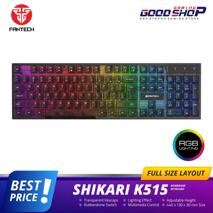 Fantech Shikari K515 / K-515 RGB - Transparent Membrane Gaming Keyboard | Lazada Indonesia