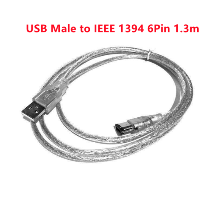 USB Male to IEEE 1394 6Pin Firewire for Digital Camera Video Camera DV ...