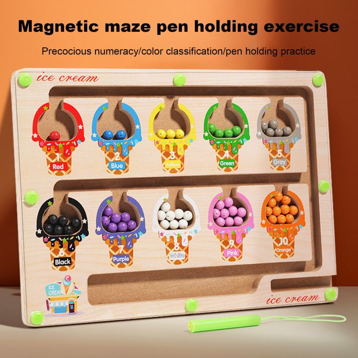 Magnetic Maze Board Color Sorting Maze Game Interactive Educational Toy ...