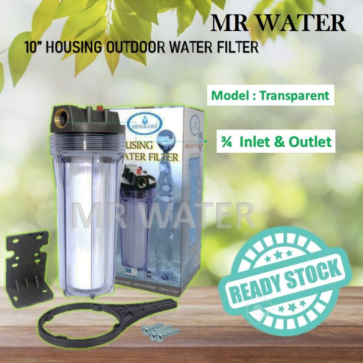 INSTAR-LIFE / TRANSPARENT 3/4' Transparent 10" Housing Water Filter ...