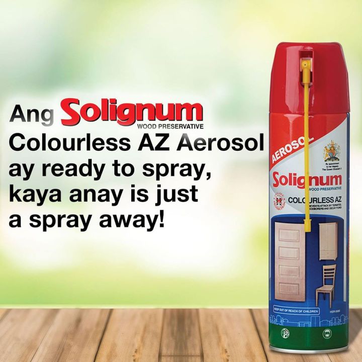 Solignum AZ Aerosol colourless wood preservatives anti anay termites ...