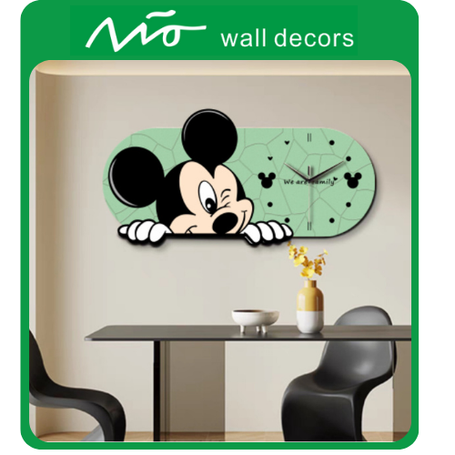 MICKEY MOUSE CRYSTAL PORCELAIN WALL CLOCK MADE OF WOOD | Lazada PH