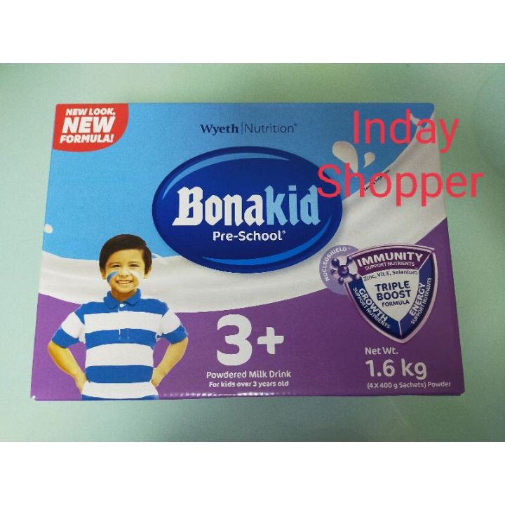Bonakid Pre-School® 3+ Powdered Milk Drink 1.6kg 2.4kg Bona Kid Three ...