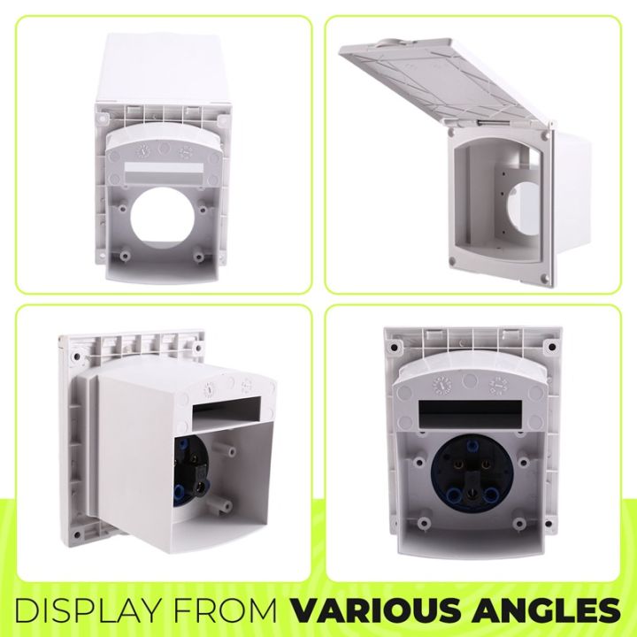 16A 220V Waterproof Power Outlet External 3Pin Flush Female Socket Plug for RV Motorhome Trailer ...