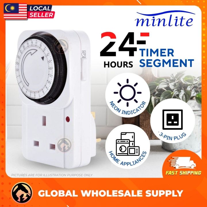 Minlite 1120 L0 24hour Segment Timer Switch Plugin Timer Switch Analog With Light Indicator Max