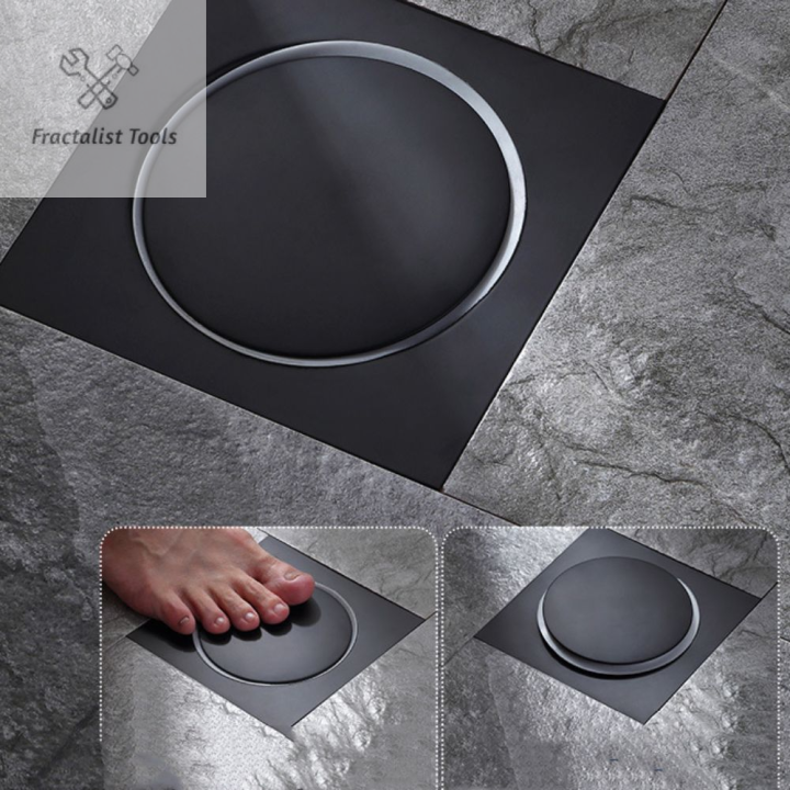 FRACTALIST Stainless Steel Pop Up Type Floor Drain Adjustable Removable ...