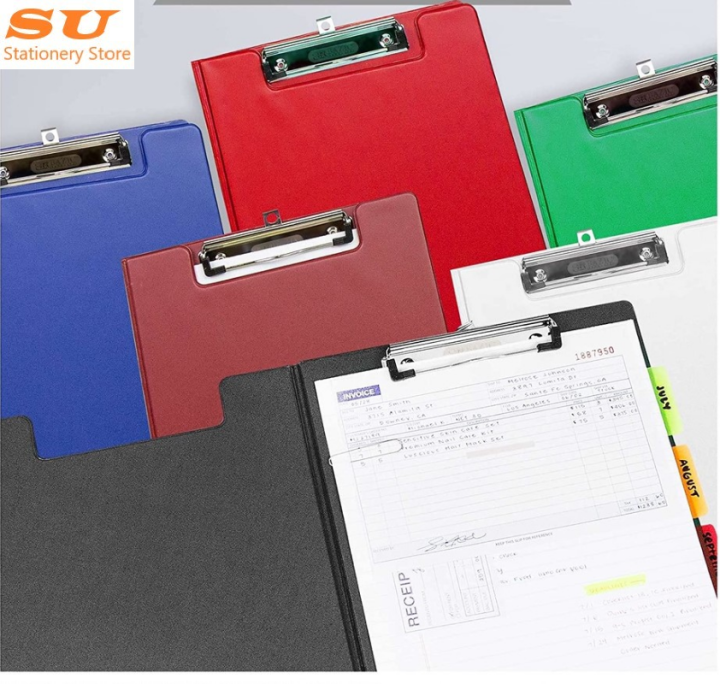 Leather Clipboard Long With Cover Top Single Clip Folder Leathe ...