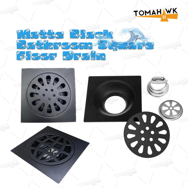 TOMAHAWK FLOOR DRAIN COVER DRAIN STAINLESS STEEL BLACK DURABLE DRAIN ...