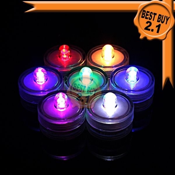 Colorful LED Round Mini Light Luminous Waterproof Flashing Decor Flash ...