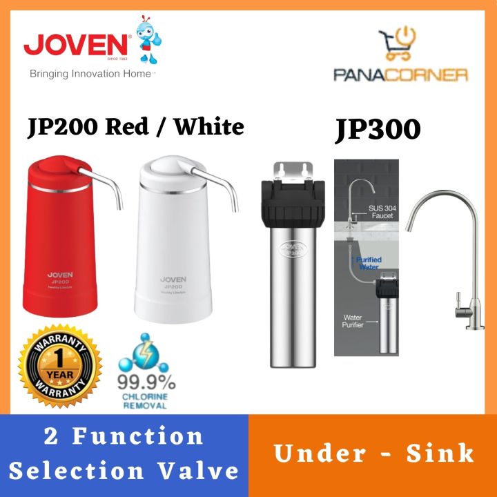 Joven JP200 Sink-Top Water Purifier / Water Filter (Red / White) JP300 Under-Sink Water Purifier ...