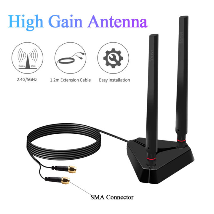 【Pre-order】 High Gain 2.4G/5G Dual Band External Antenna Cable ...