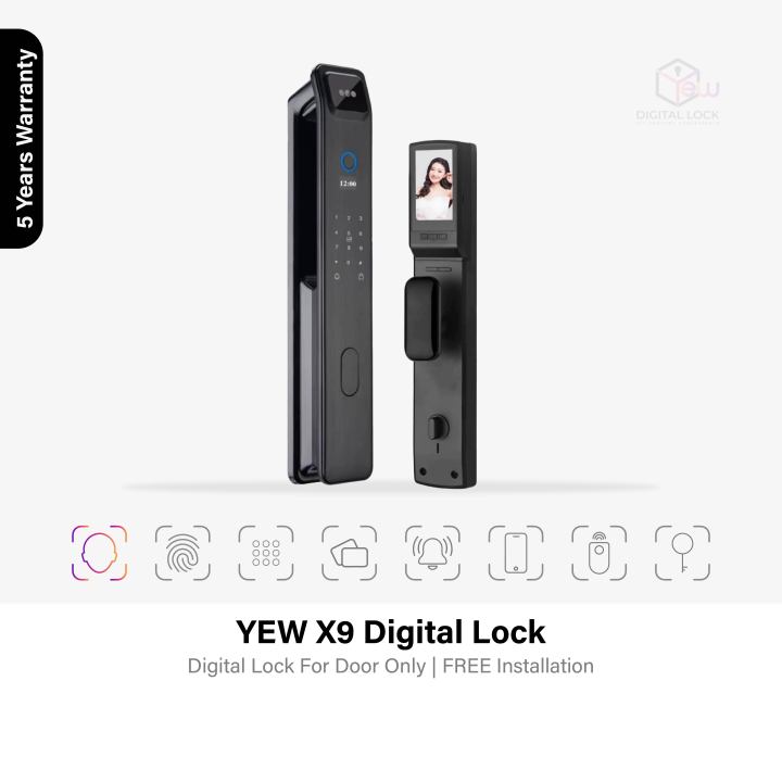 ( Free Installation ) Yew X9 2024 Facial Recognition Mortise Digital ...