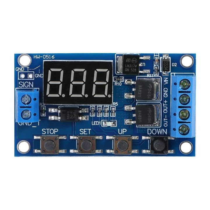 DC 5-36V Digital LED Relay Board Dual-MOS Trigger Cycle Timing Circuit Switch Timer Delay Module ...