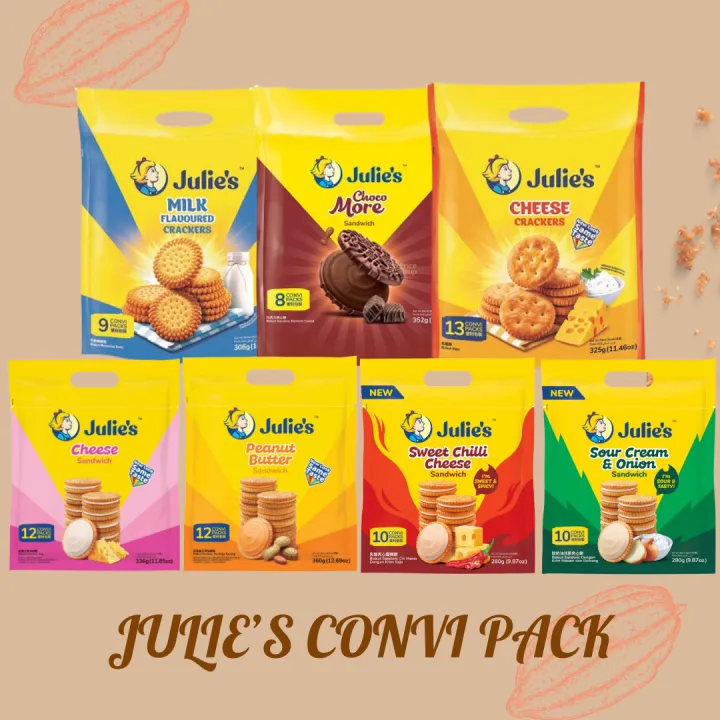 Julie's Convi Milk Crackers/Choco More/Cheese Crackers 306g-352g | Lazada