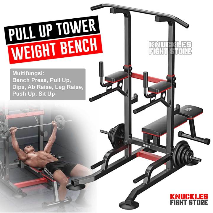 Home Gym Pull Up Tower Bar Bench Press Gym Dip Station Parallel Bars ...