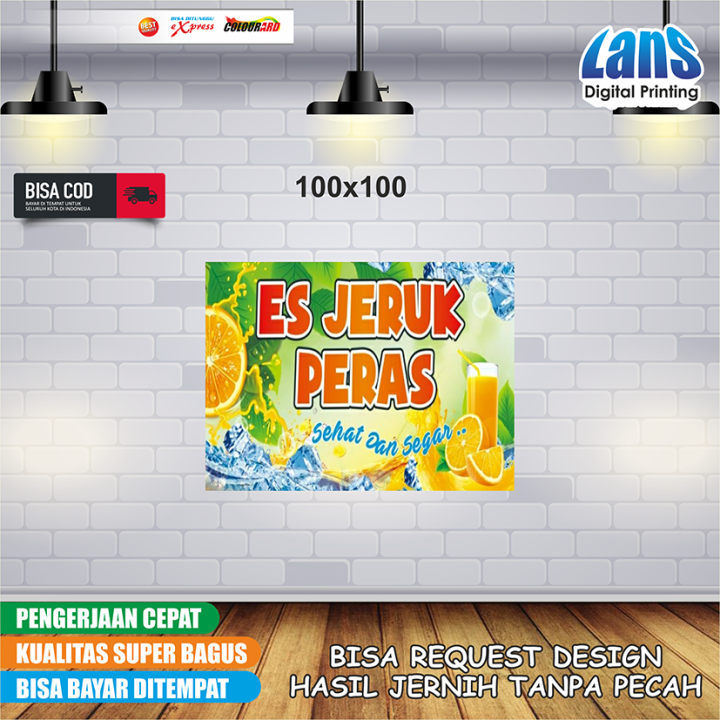 Spanduk Banner Es Jeruk Custom Free Design | Lazada Indonesia