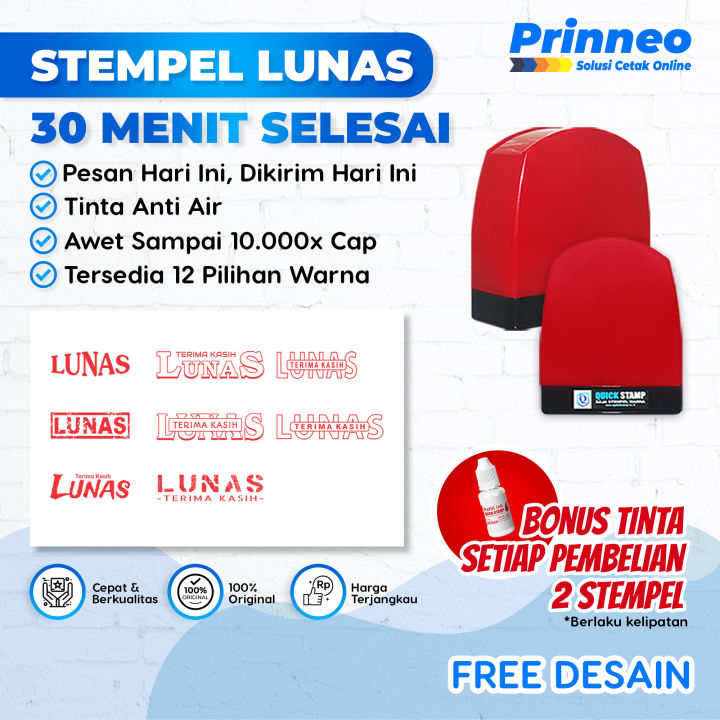 Stempel Lunas Berbagai Macam Desain, Bisa Diisi Ulang, Stempel Lunas Otomatis, Stempel Lunas dan ...