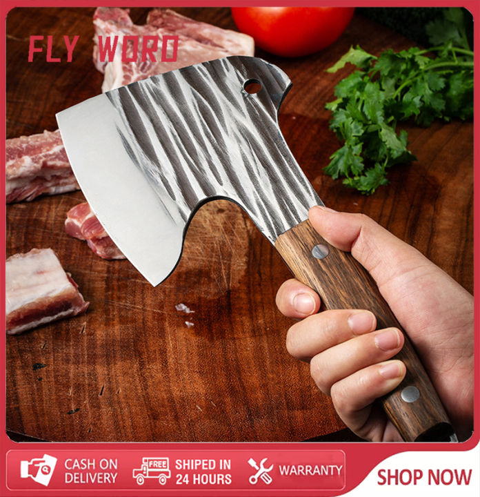 (COD)Bone Chopping Axe Stainless Steel Bone Machete For Chopping Meat ...