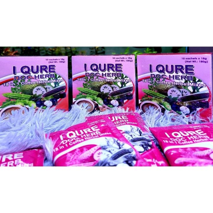 I Qure Coffee 18in1 with Glutathione and Collagen (10sachet) | Lazada PH