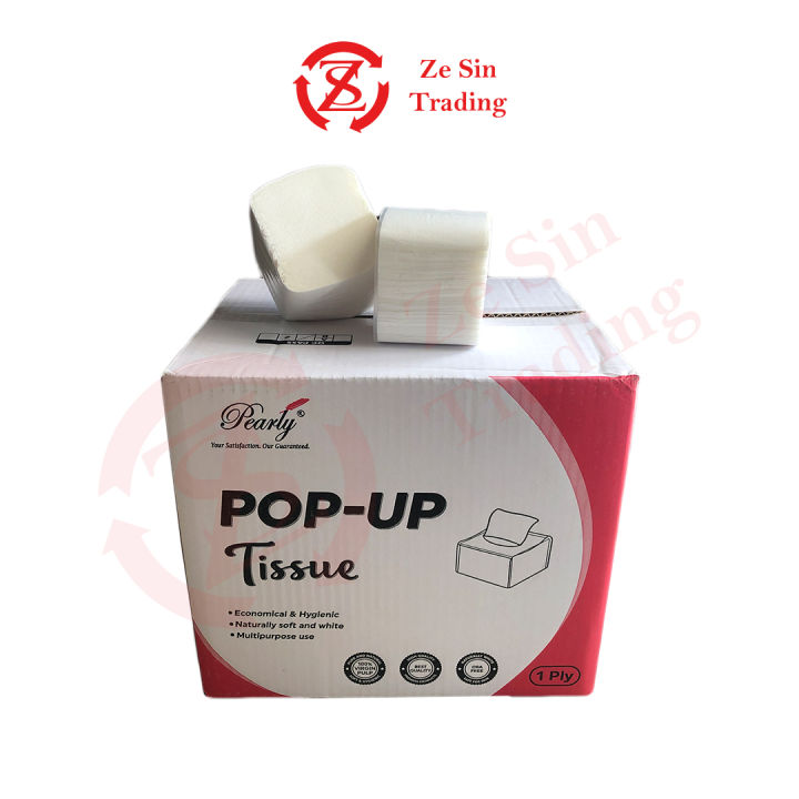 HBT Pop Up Tissue/ Hygiene Bathroom Tissue 1ply (36 packs x 250 sheets ...