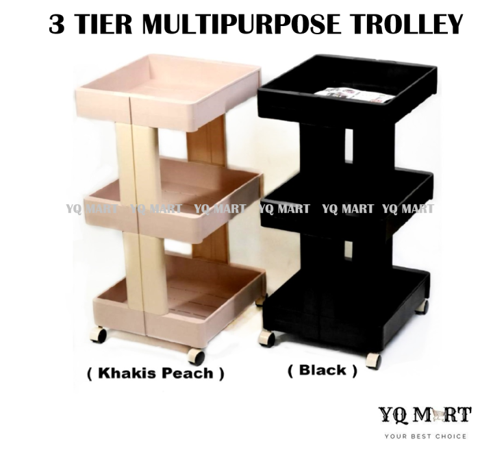 3 Tier Multipurpose Trolley Premium Plastic Trolley | Lazada
