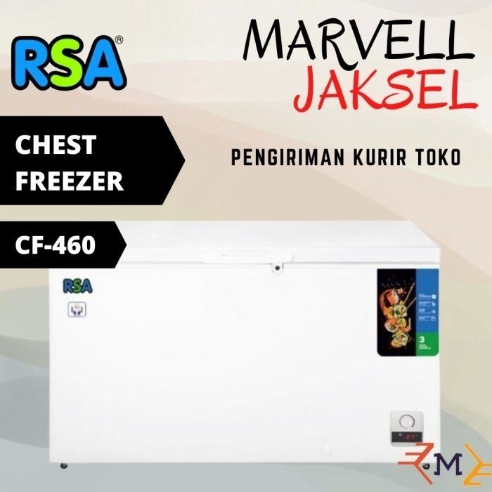 CHEST FREEZER RSA CF-460 KULKAS BOX RSA KAPASITAS 450 LITER CF 460 ...