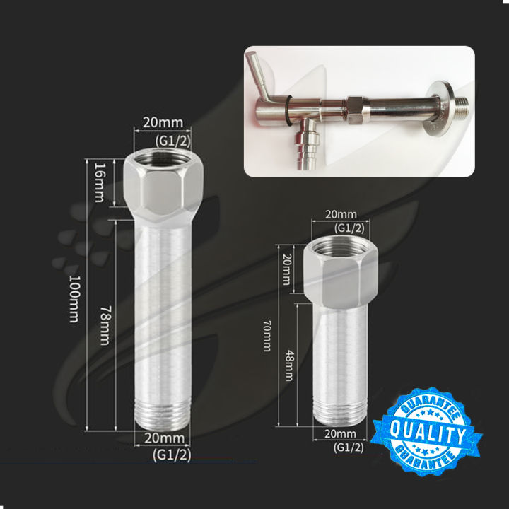 Faucet Extenders Stainless Steel Faucet adaptor Extension Shower Arm ...