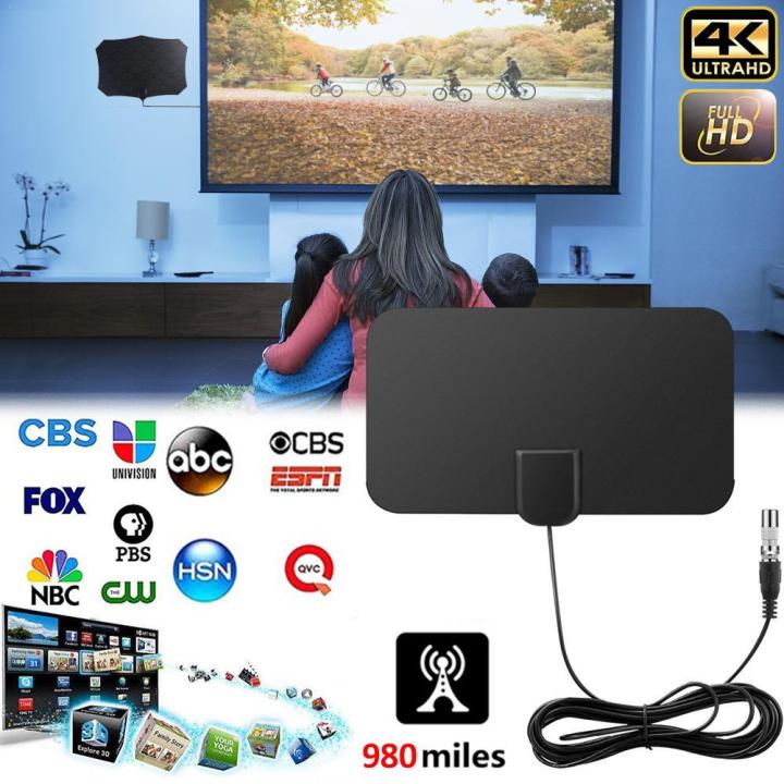 【Philippines Stock】4K Digital TV Antenna Booster DVB-T Aerial HD Flat ...
