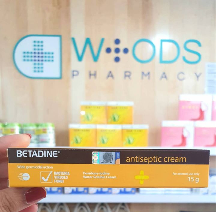 WOODS PHARMACY BETADINE ANTISEPTIC CREAM 15G | Lazada