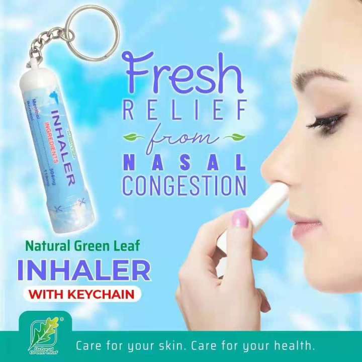 "MINI GALORE" Natural Green Leaf Inhaler with Keychain | Lazada PH