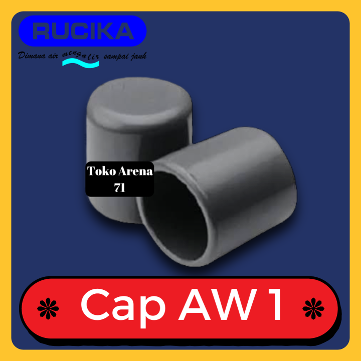 Dop AW 1” Cap Tutup Tutupan pipa PVC Rucika 1 inch 1 inchi | Lazada ...