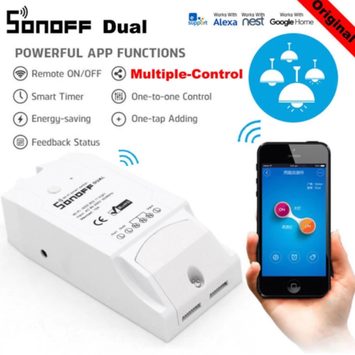 สวิตช์ Sonoff Wifi ไร้สายอัจฉริยะ เบ้าปลั๊กตัวเมียอัตโนมัติ | Lazada.co.th
