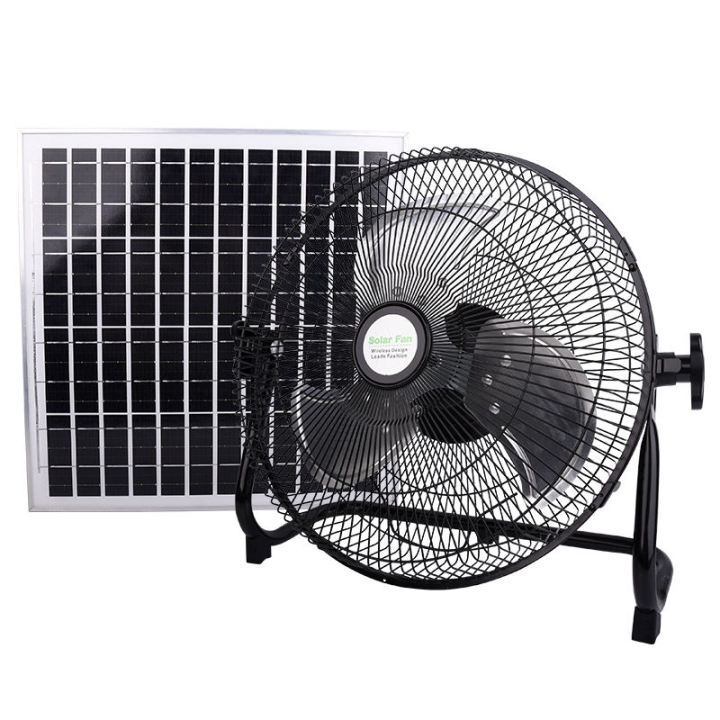 SYCAT Solar Fan 12 Inch Electric Power Rechargeable USB Fan Cooling ...