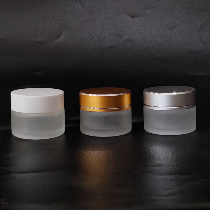GLASS JAR KACA 15 GRAM FROSTED WADAH KRIM KOSMETIK / POT CREAM 15GR ...