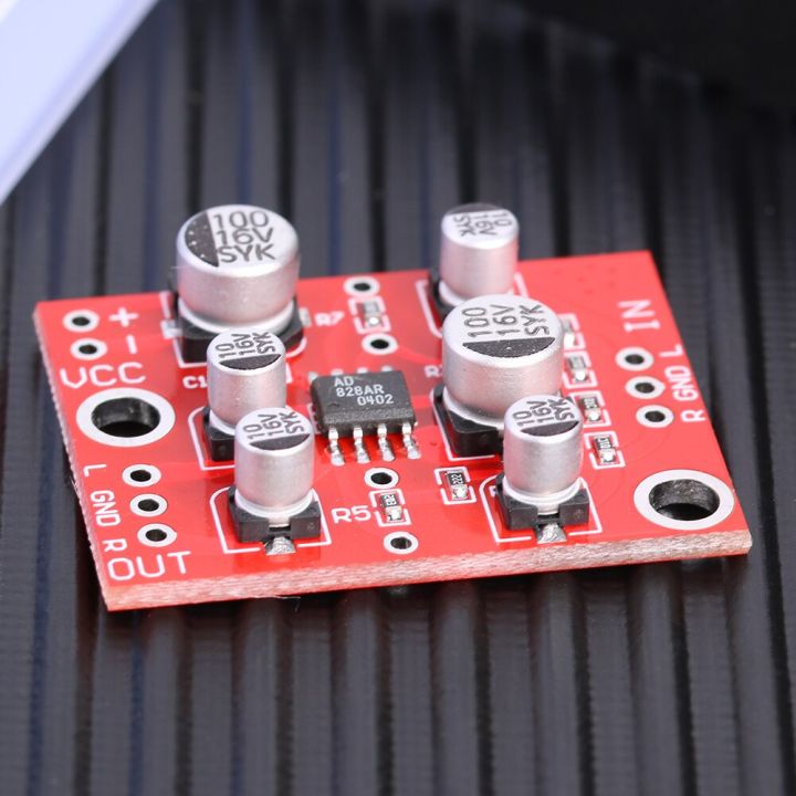 5-15v Ad828 Chip Stereo Preamplifier Board Module Preamp Power Preamp Power Amplifier Board ...