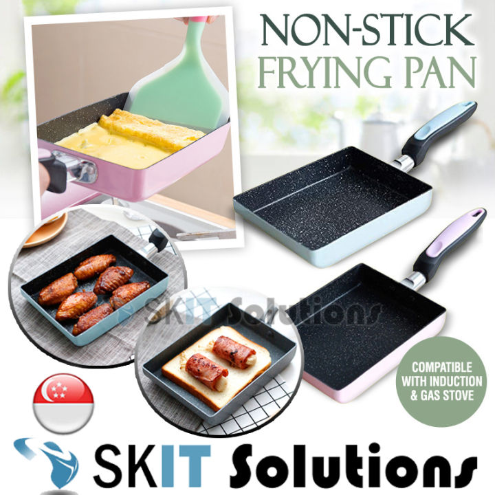 【SKIT SG Seller】Stainless Steel Non-Stick Frying Pan with Handle to ...