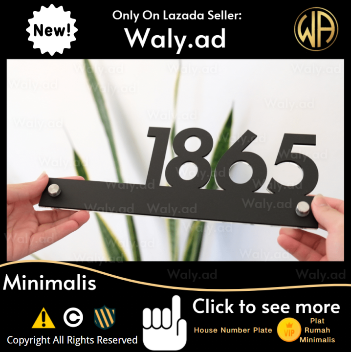 [Screw] House Number Plate Modern Nombor Rumah No Plat Alamat Rumah ...