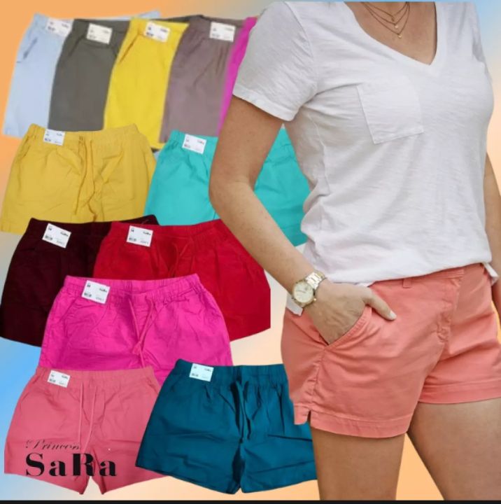 SARA SHORT PLAIN PIPE SHORT FOR LADIES | Lazada PH